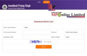 APSU Admit Card 2026 / अवधेश प्रताप सिंह यूनिवर्सिटी एग्जाम एडमिट कार्ड ...